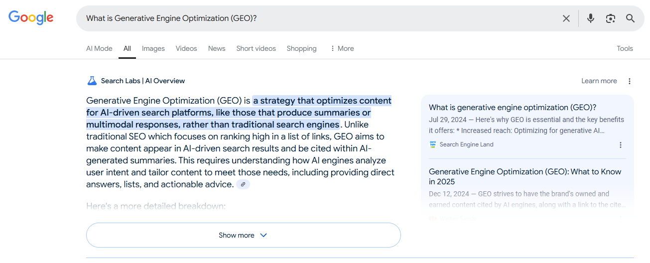 Generative Engine Optimization (GEO) & AI Overviews: What You Need to ...